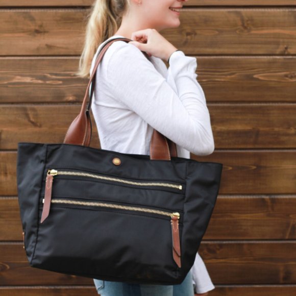 Frye | Bags | Frye Ivy Tote Leather Trim Nylon | Poshmark